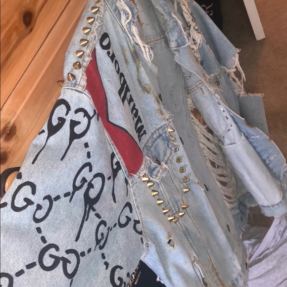 Levi's | Jackets & Coats | Custom Denim Jacket For Cardi B Offset ...